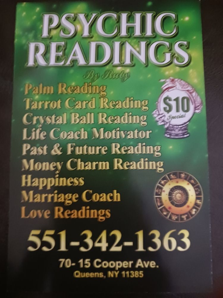 PSYCHIC READINGS BY RUBY - Updated July 2024 - 7015 Cooper Ave, Glendale, New York - Psychics ...