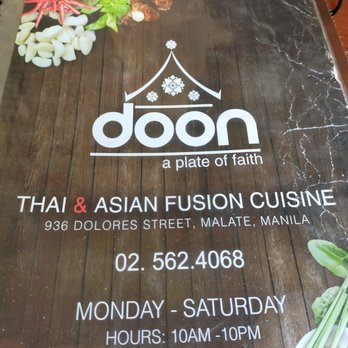 DOON THAI AND ASIAN CUISINE - Updated September 2025 - 936 Dolores ...