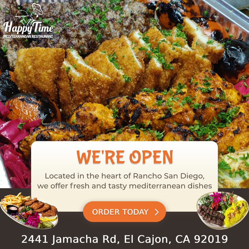 HAPPY TIME MEDITERRANEAN RESTAURANT - Updated November 2024 - 426 ...