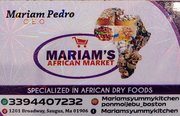 MARIAM’S YUMMY KITCHEN - 1201 Broadway, Saugus, Massachusetts - African ...