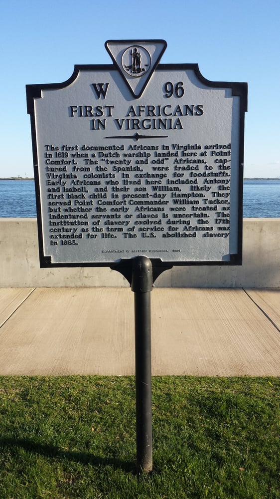 FIRST AFRICANS IN VIRGINIA HISTORICAL MARKER - Landmarks & Historical ...