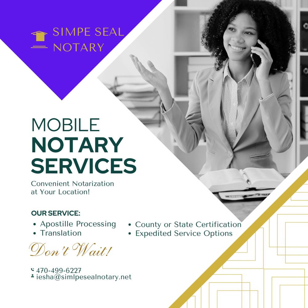 SIMPLE SEAL NOTARY - Updated June 2025 - Request a Quote - 82 Shelby Ct, Dallas, Georgia ...