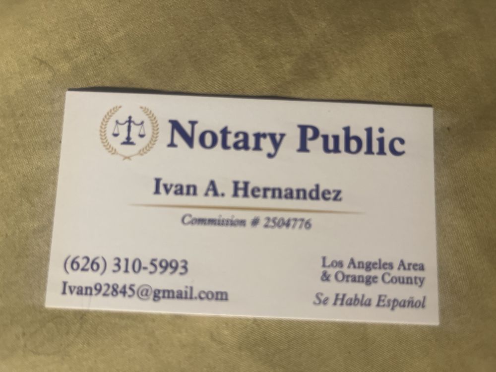 IVAN MOBILE NOTARY - Updated December 2025 - Request a Quote - Santa ...
