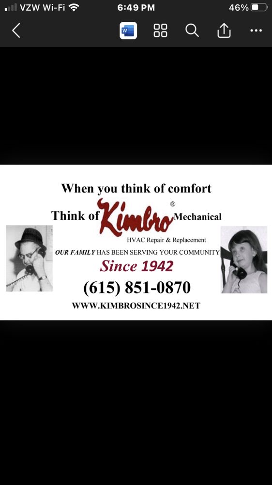 KIMBRO MECHANICAL - 5963 Lickton Pike, Goodlettsville, Tennessee ...