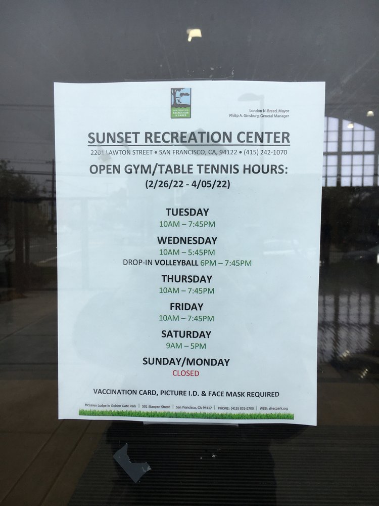 SUNSET RECREATION CENTER - 49 Photos & 47 Reviews - 2201 Lawton St, San ...
