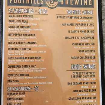 FOOTHILLS BREWING - Updated November 2024 - 668 Photos & 699 Reviews ...