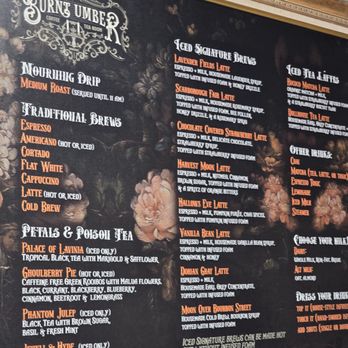 BURNT UMBER COFFEE FT. PETALS & POISON TEA ROOM - Updated October 2025 ...