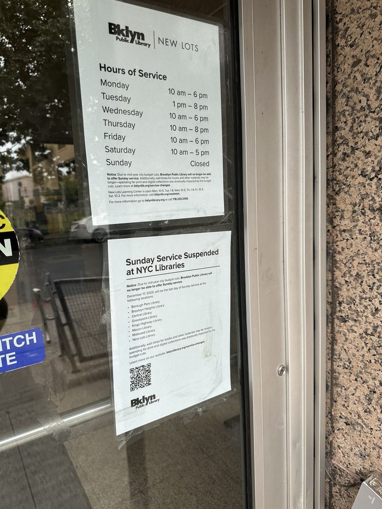 BROOKLYN PUBLIC LIBRARY - NEW LOTS LIBRARY - Updated October 2025 - 32 ...