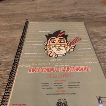 NOODLE WORLD - Noodles in San Marino, California at 932 Huntington Dr ...