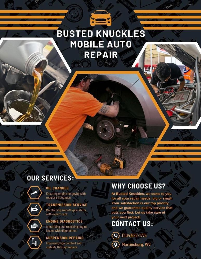 BUSTED KNUCKLES MOBILE AUTO REPAIR - Updated July 2025 - Martinsburg ...