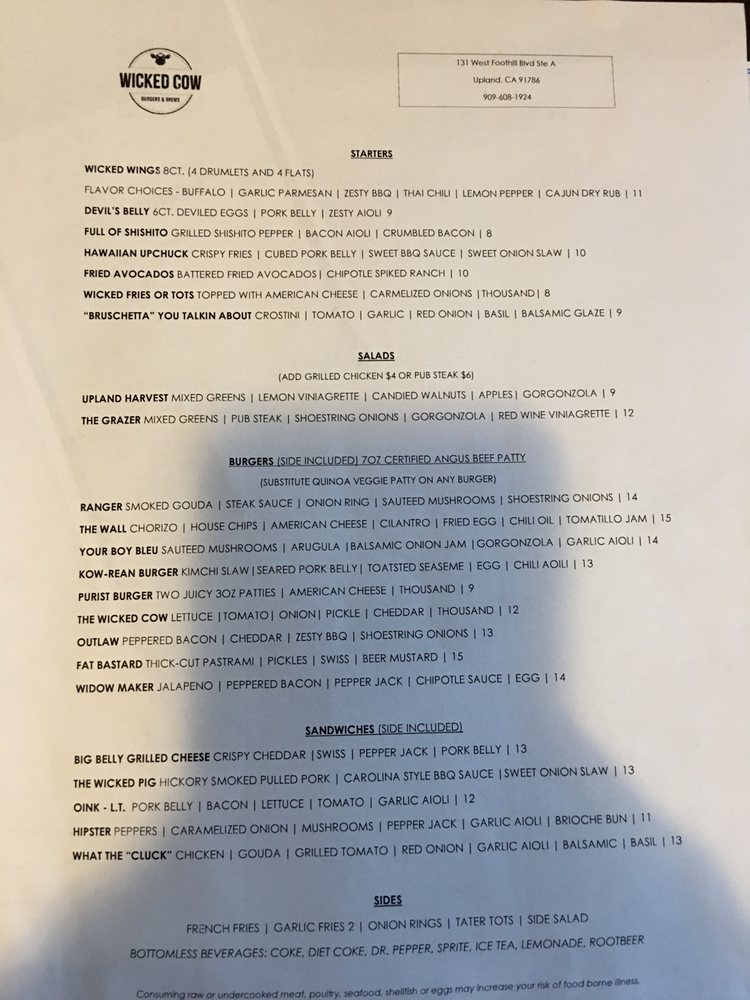 WICKED COW BURGERS AND BREWS - 1211 Photos & 1309 Reviews - 131 W ...