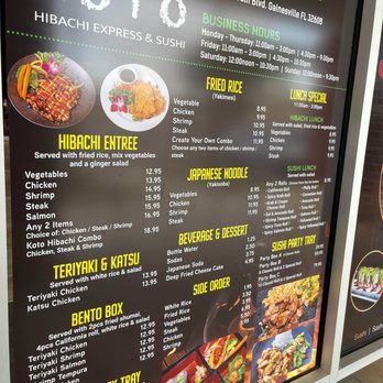 Koto menu store