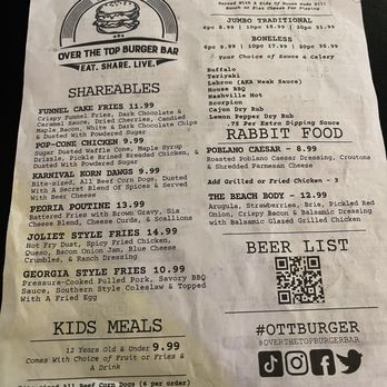 OVER THE TOP BURGER BAR - Updated October 2025 - 457 Photos & 337 ...