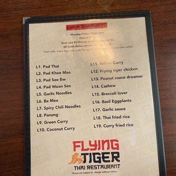 FLYING TIGER THAI RESTAURANT - Updated September 2024 - 159 Photos ...