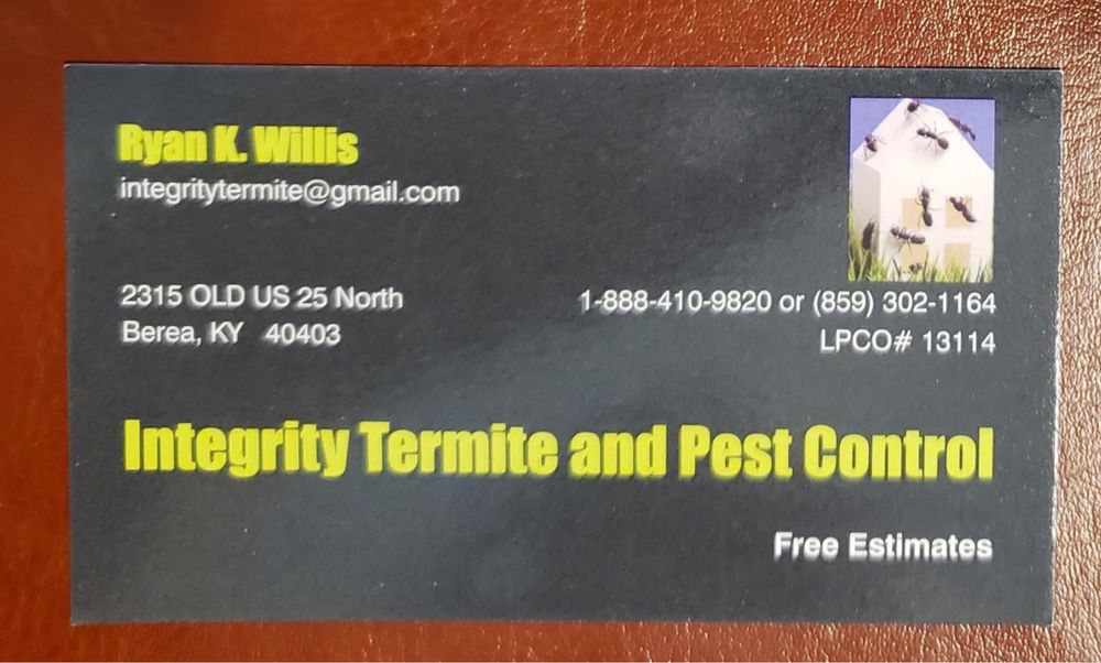 INTEGRITY PEST CONTROL - Updated August 2025 - 2315 Old US 25 N, Berea ...