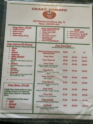 CRAZY TOMATO PIZZA PASTA SALADS & SUBS - Updated December 2025 - 18 ...