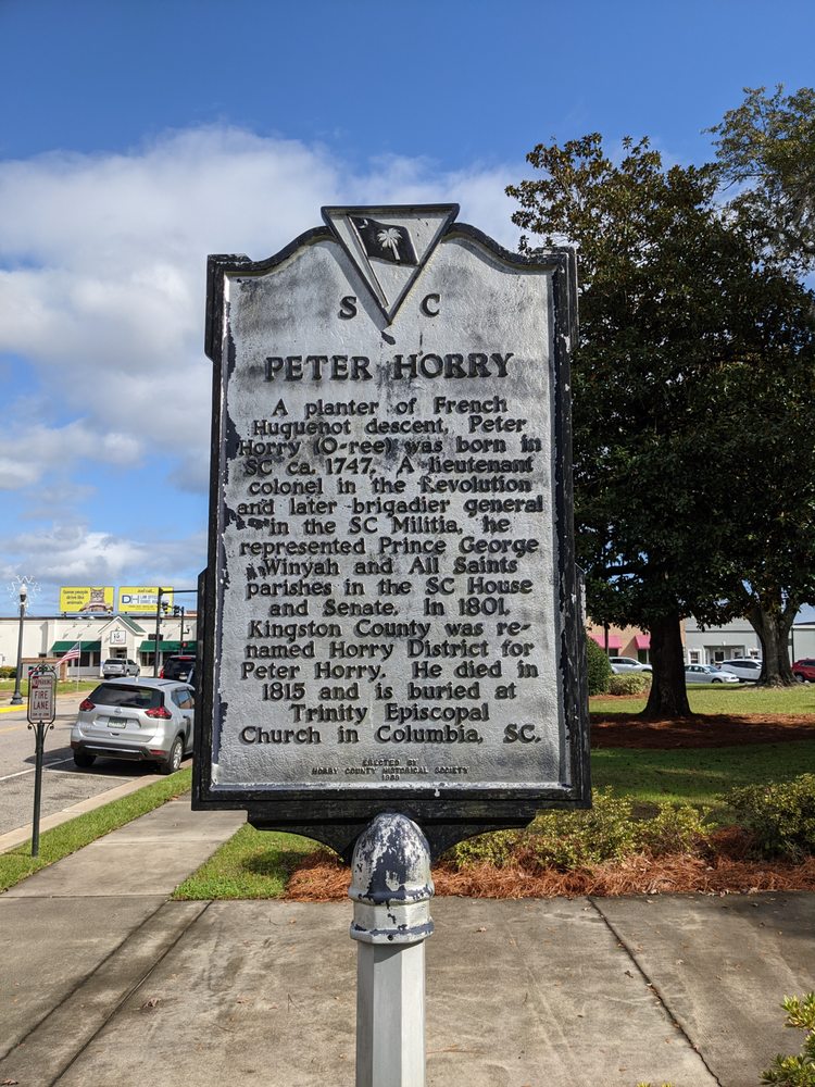 PETER HORRY HISTORICAL MARKER - 1201 3rd Ave, Conway, South Carolina ...