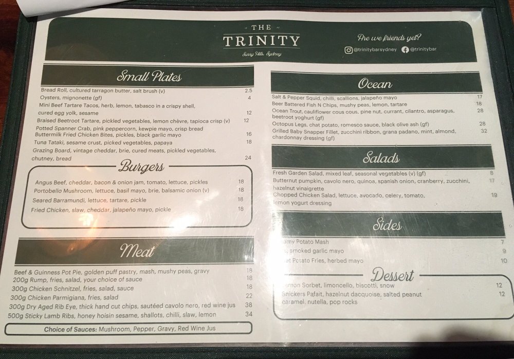 TRINITY BAR - 49 Photos & 33 Reviews - 505 Crown St, Surry Hills New ...