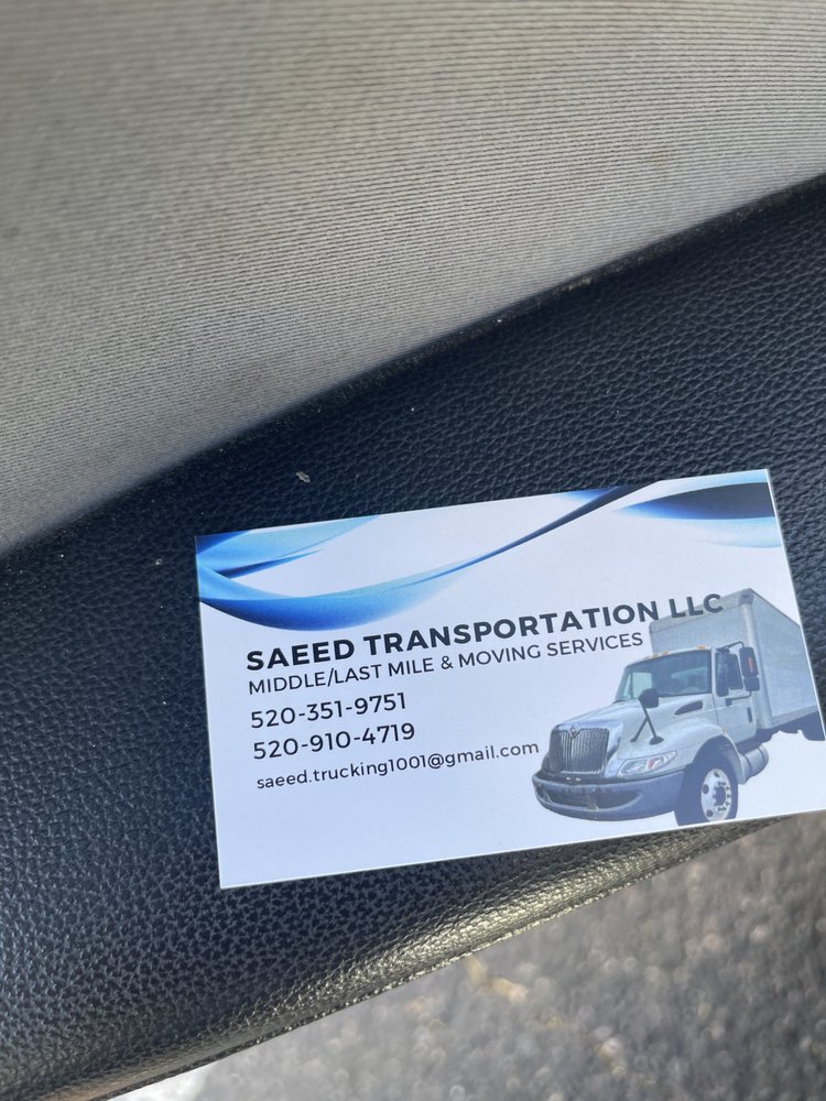 SAEED TRANSPORTATION - Updated January 2025 - Tucson, Arizona - Movers ...