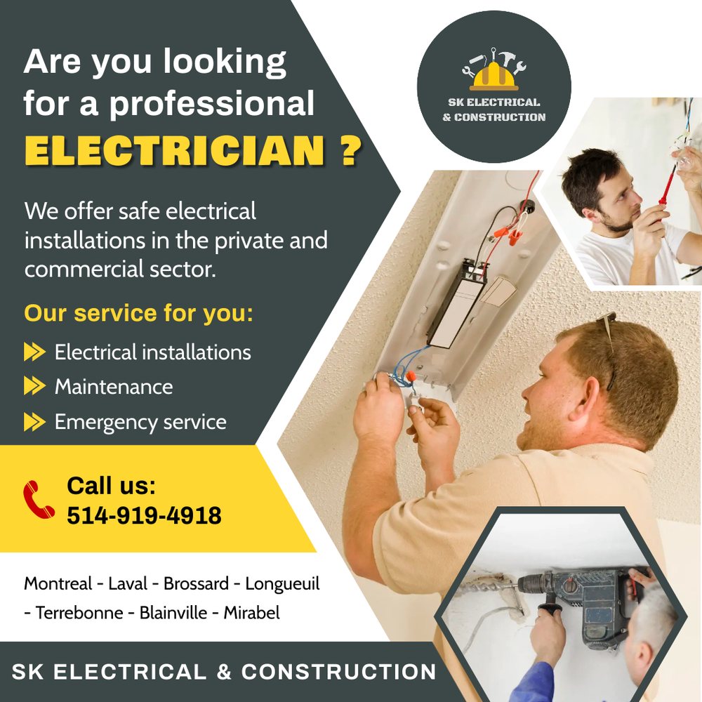 SK ELECTRICAL & CONSTRUCTION - Montréal, Quebec, Canada - Electricians ...