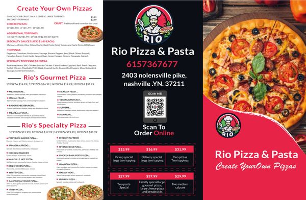 RIO PIZZA & PASTA - Updated May 2026 - 2403 Nolensville Pike, Nashville ...