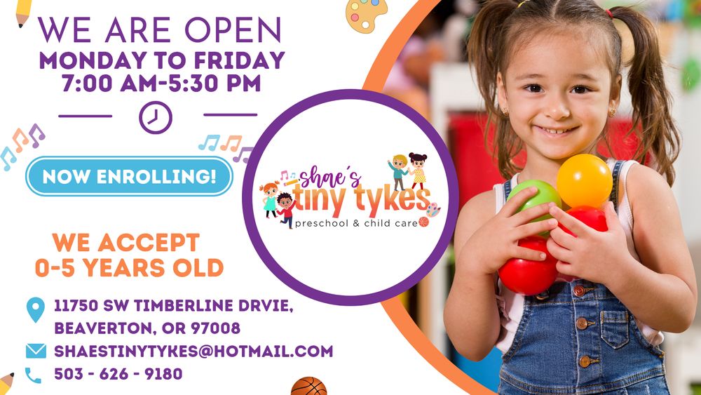 SHAE’S TINY TYKES CHILDCARE/PRESCHOOL - Updated October 2025 - 11750 SW Timberline Dr, Beaverton ...