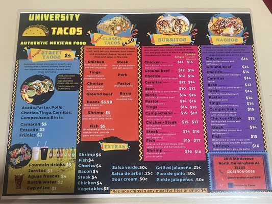 UNIVERSITY TACOS - Updated July 2025 - 2015 5th Ave N, Birmingham ...