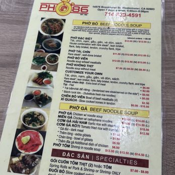 PHO 86 RESTAURANT - Updated May 2024 - 371 Photos & 326 Reviews - 14576 ...