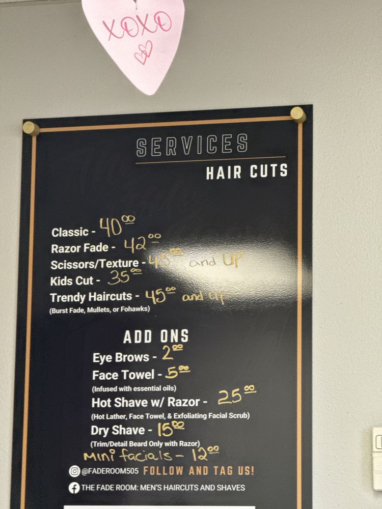 THE FADE ROOM - Updated October 2025 - Albuquerque, New Mexico ...