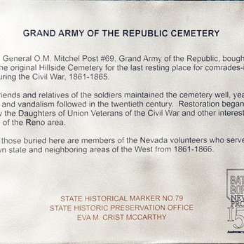 GRAND ARMY OF THE REPUBLIC CEMETERY - Updated October 2025 - Reno ...
