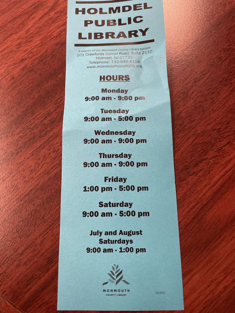 MONMOUTH COUNTY LIBRARY - HOLMDEL - Updated September 2025 - 13 Photos ...