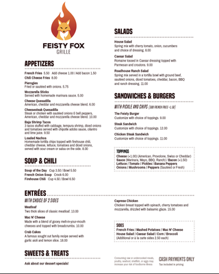 FEISTY FOX GRILLE - Updated September 2025 - 676 Stewart Creek Rd ...