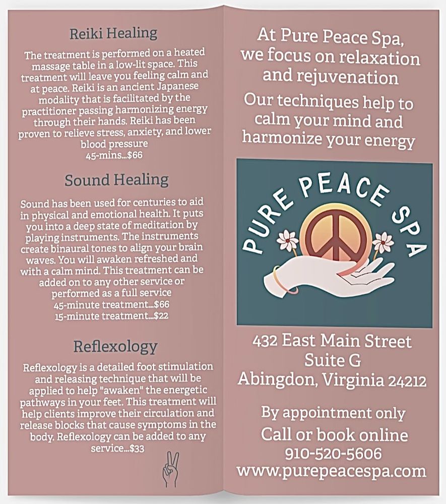 PURE PEACE SPA - Updated September 2025 - Request Information - 432 E ...