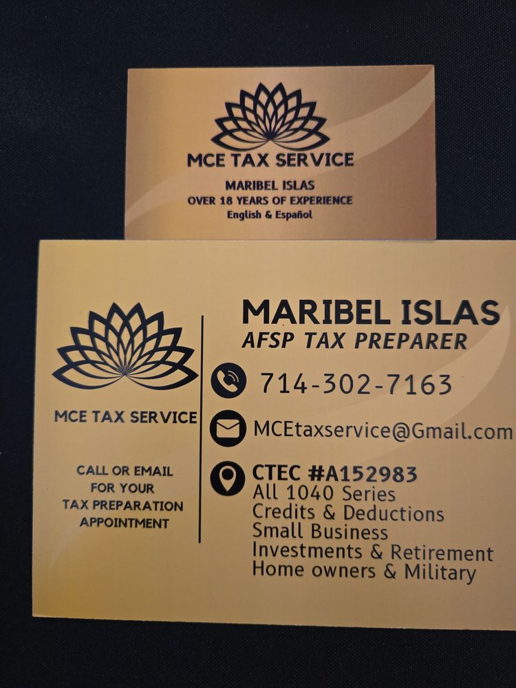 MCE TAX SERVICE - Updated December 2025 - Request Consultation - 1801 Parkcourt Pl, Santa Ana ...