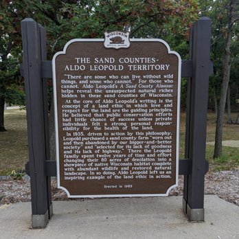 THE SAND COUNTIES HISTORICAL MARKER - WisDOT Rest Area 10, Lyndon ...