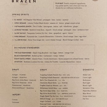 BRAZEN OPEN KITCHEN BAR - Updated October 2024 - 428 Photos & 396 ...