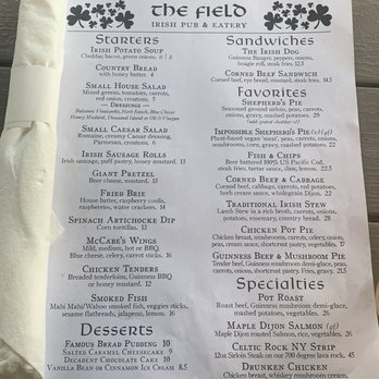 THE FIELD IRISH PUB & EATERY - Updated July 2024 - 1462 Photos & 905 ...