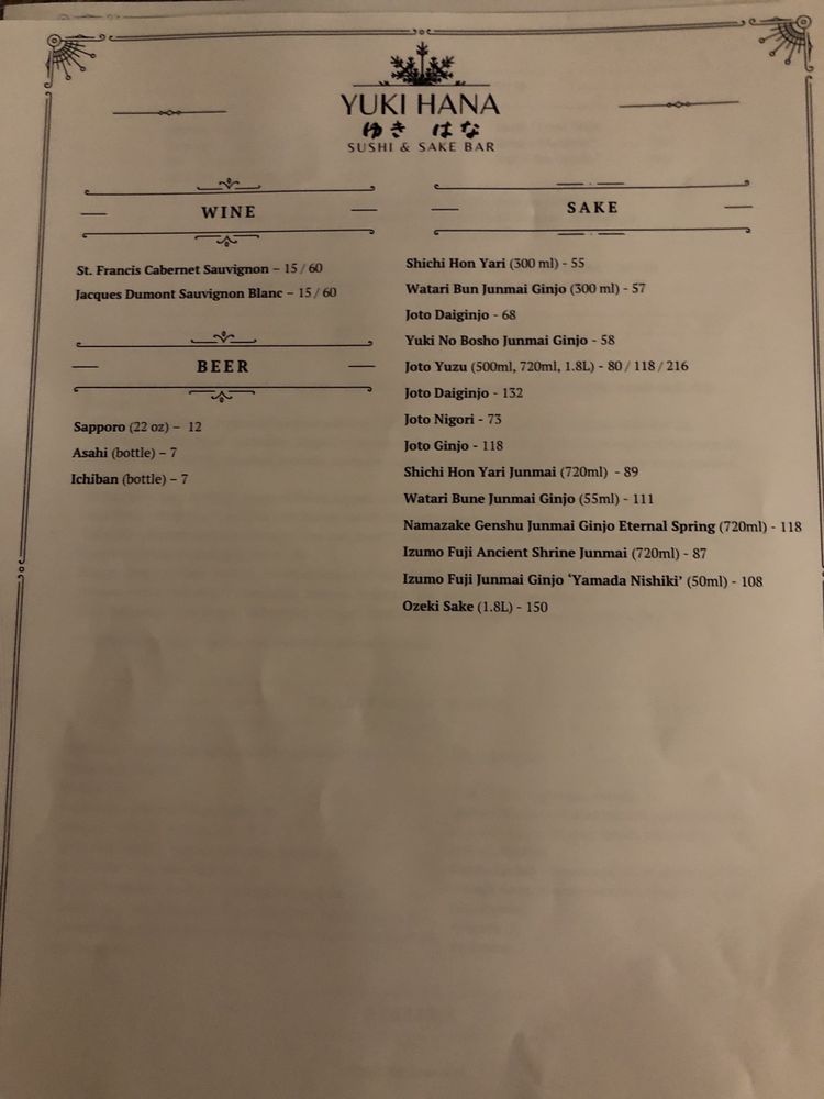 YUKI HANA SUSHI & SAKE BAR - 127 Elk Ave, Crested Butte, Colorado ...