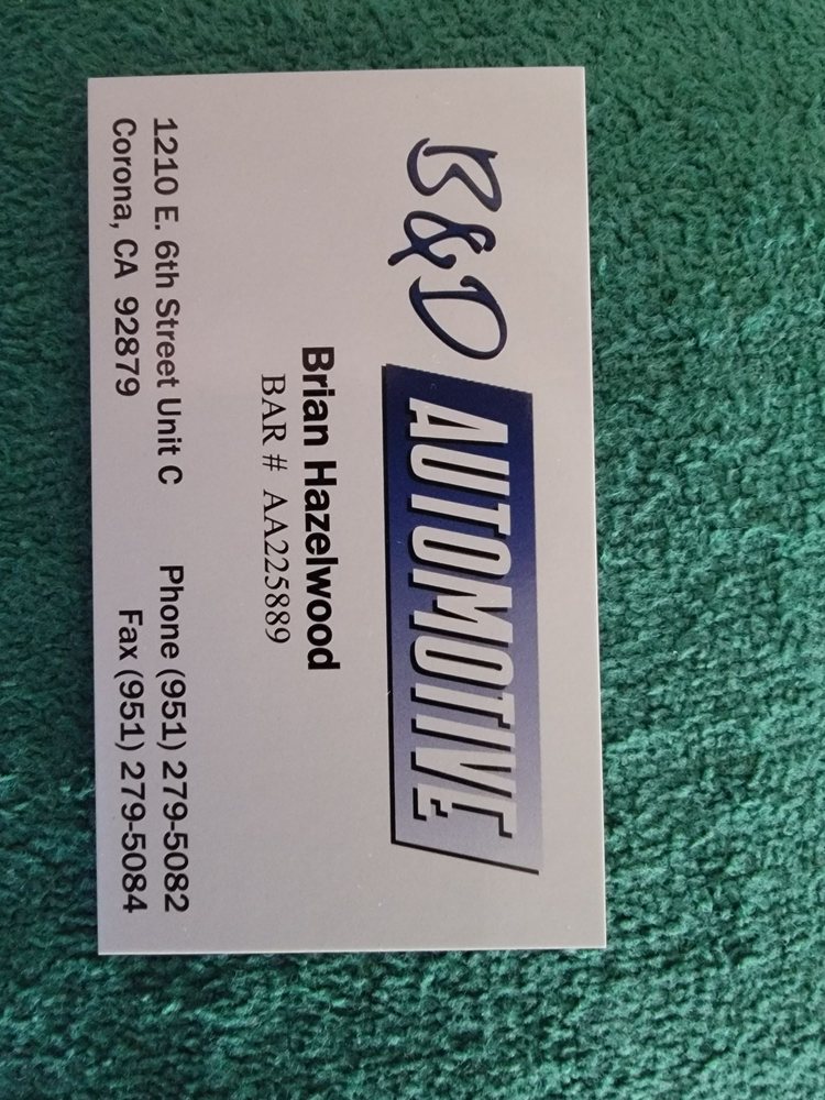 B & D AUTOMOTIVE - Updated October 2025 - 164 Reviews - 1210 E 6th St ...