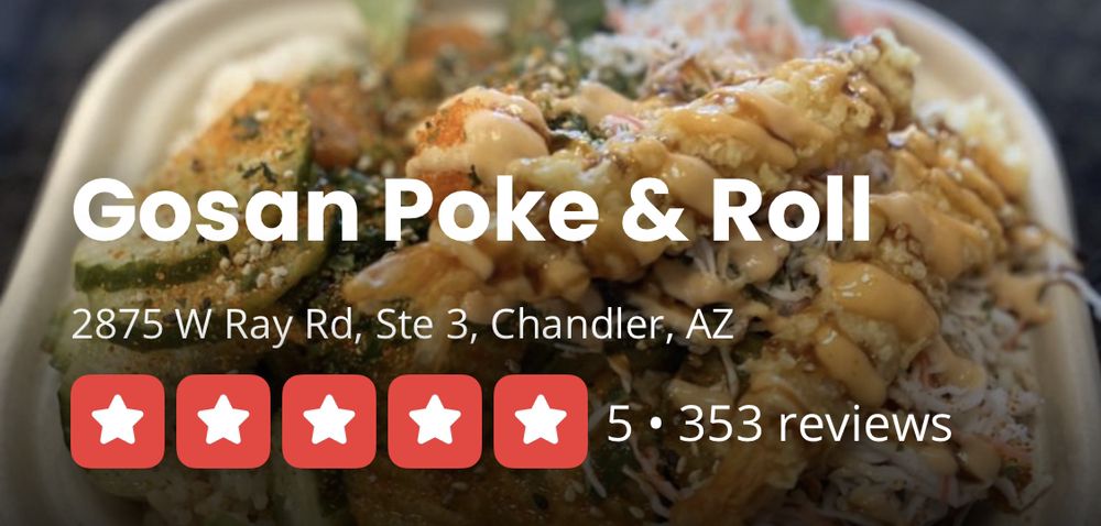 GOSAN POKE & ROLL - 441 Photos & 385 Reviews - 2875 W Ray Rd, Chandler ...