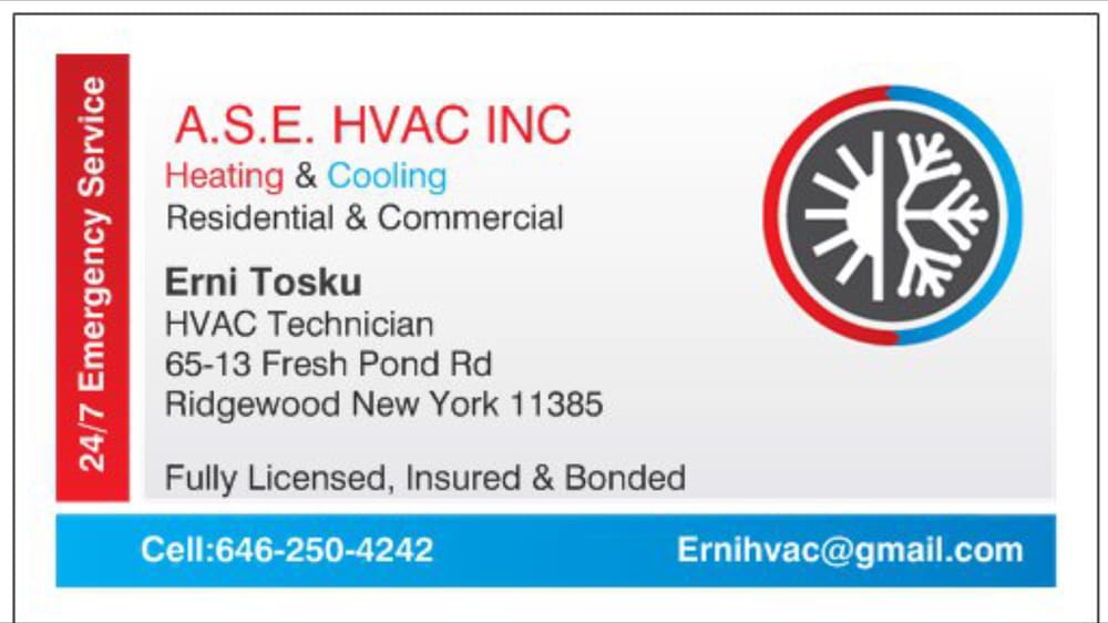 ASE HVAC - Updated December 2025 - 12 Reviews - 6531Grand Ave, Queens ...