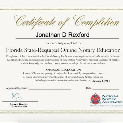 JONATHAN REXFORD MOBILE NOTARY PUBLIC - Updated December 2025 - 1220 ...