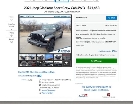 FOWLER CHRYSLER DODGE JEEP RAM - Updated January 2026 - 30 Photos & 108 ...