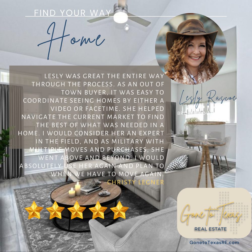 LESLY RASCOE - GONE TO TEXAS REAL ESTATE - Updated December 2024 - 25 ...