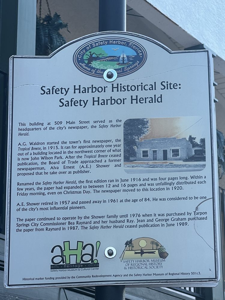 SAFETY HARBOR HISTORICAL SITE: SAFETY HARBOR HERALD - Updated June 2026 ...