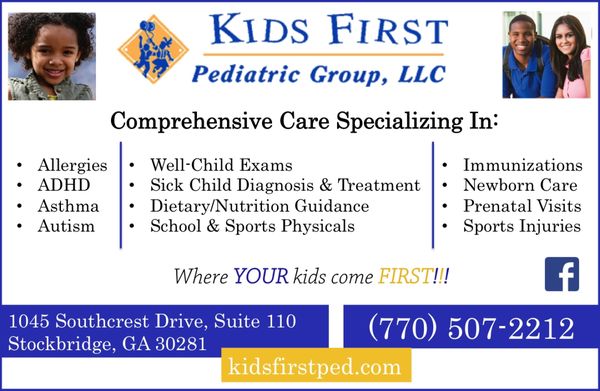 KIDS FIRST PEDIATRIC GROUP - Updated May 2026 - 1045 Southcrest Dr ...