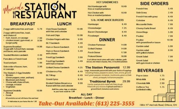 MERIVALE STATION RESTAURANT - Updated March 2025 - 1884 Merivale Road ...