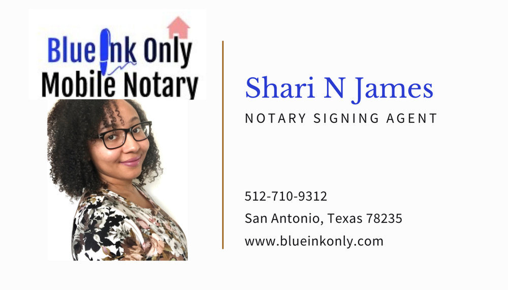 BLUE INK ONLY MOBILE NOTARY - Updated March 2024 - San Antonio, Texas ...
