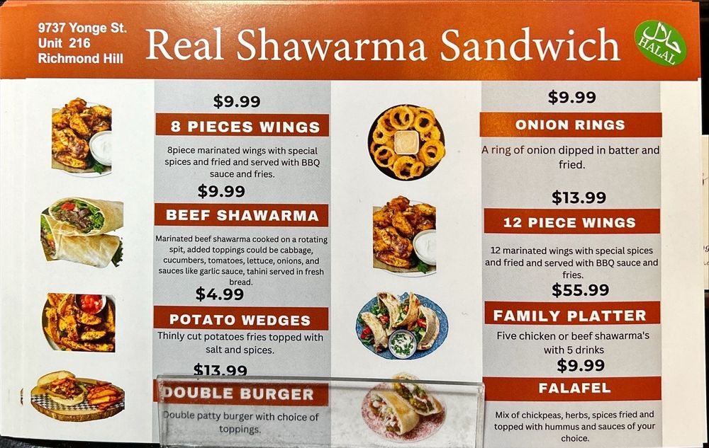 REAL SHAWARMA SANDWICH - Updated August 2025 - 9737 Yonge Street ...