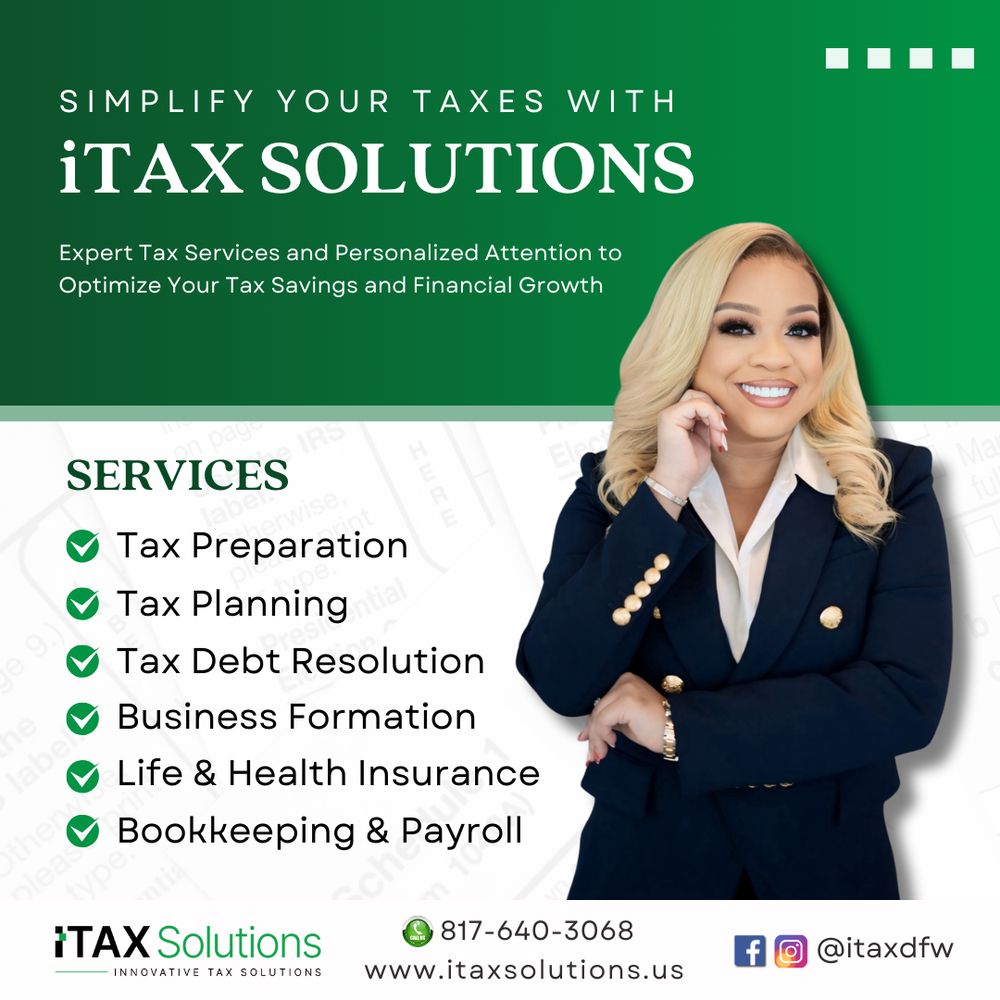 ITAX SOLUTIONS - Updated June 2025 - Request Consultation - 11 Photos - 610 Uptown Blvd, Cedar ...